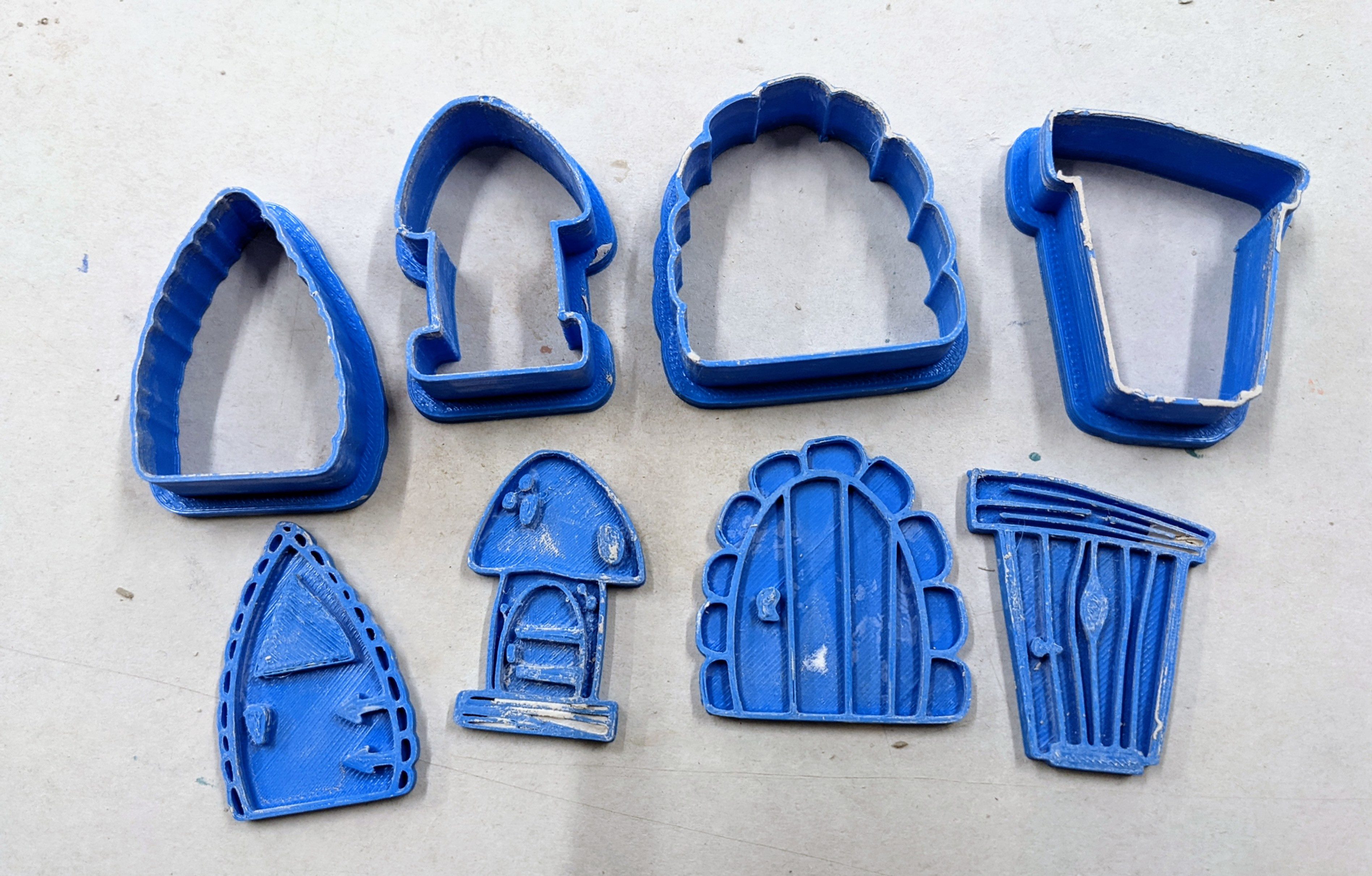 Fairy House Doors Cutter and stamp set | Cutters for Clay